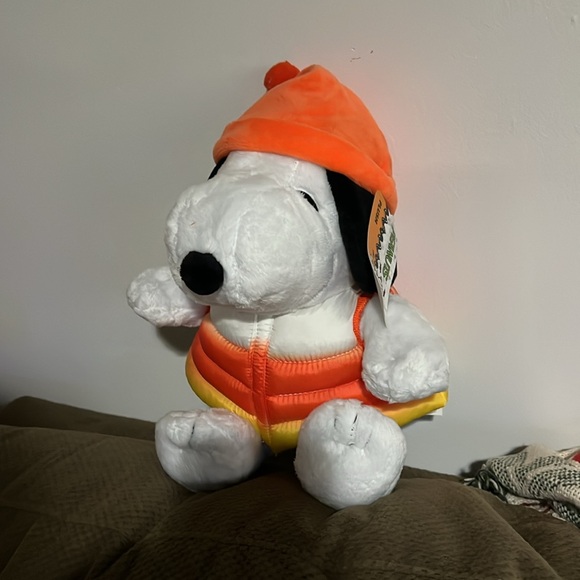 Peanuts | Toys | Peanuts Snoopy Candy Corn Puffer Coat Plush In | Poshmark